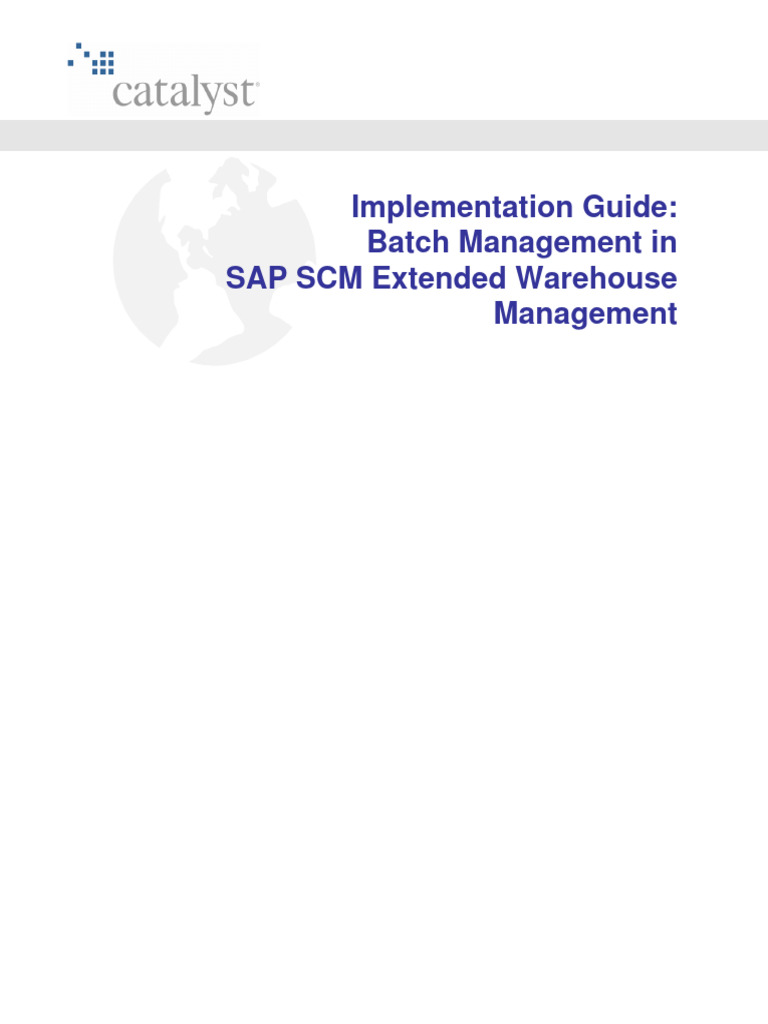 Batch Management in EWM | PDF