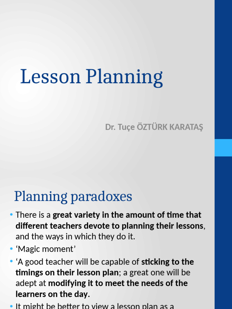 Lesson Planning | PDF