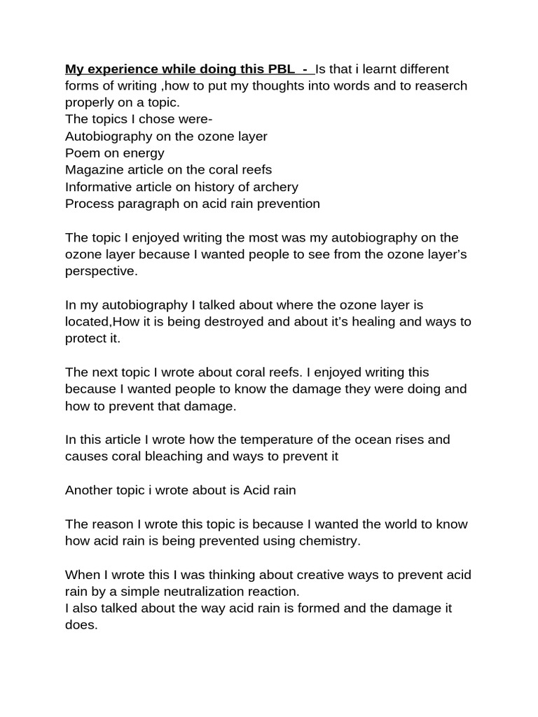 English Essay PBL | PDF