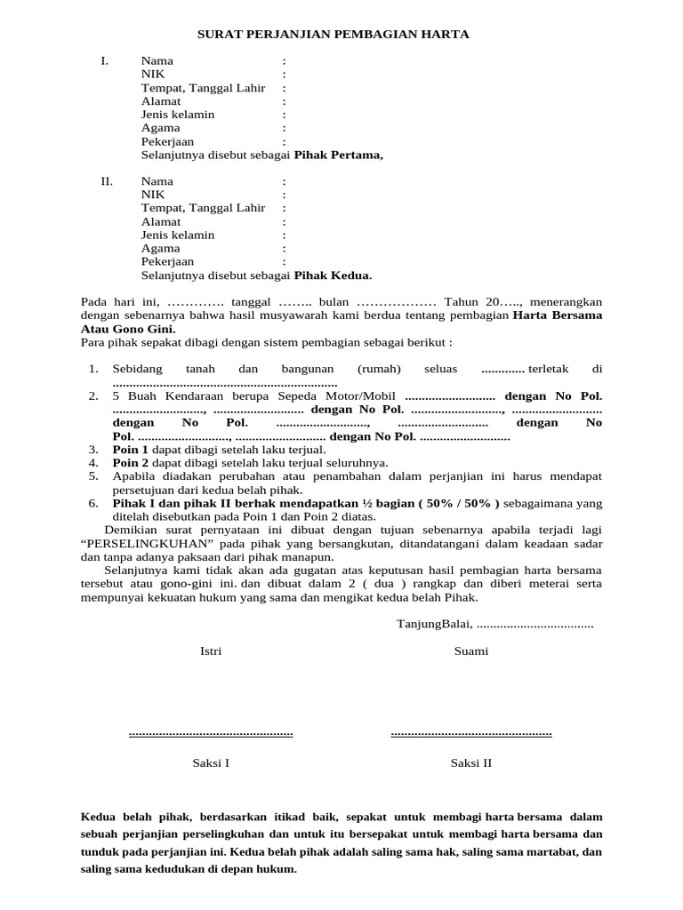 Surat Perjanjian Dz | PDF