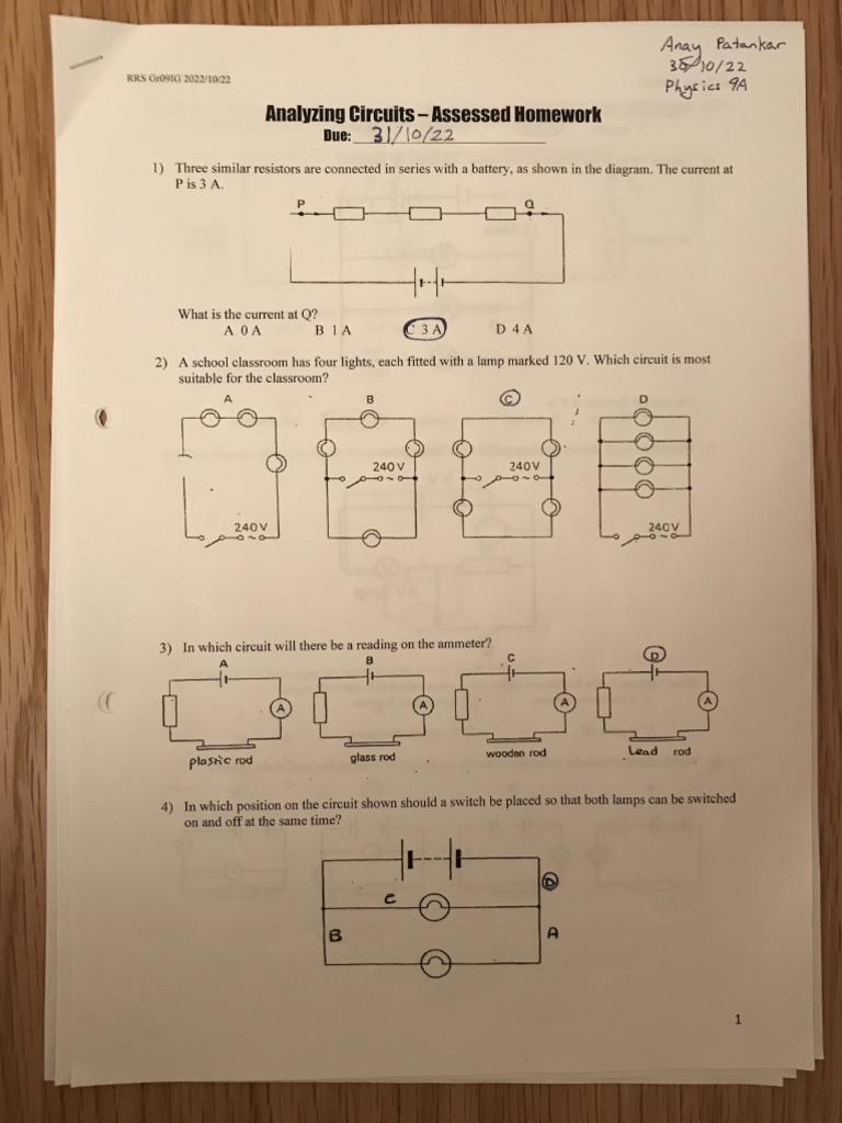 Circuits HW Set Digital Copy | PDF