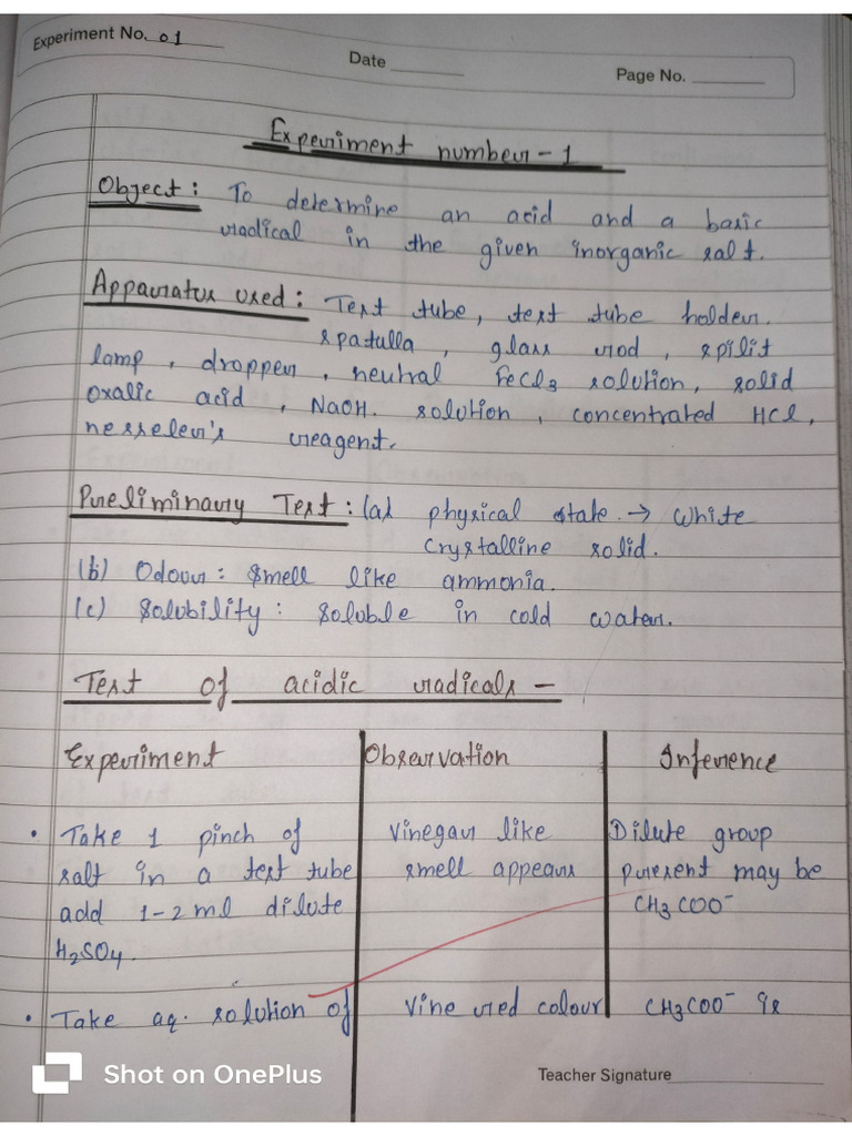 Class 12th Chemistry Practical Work... | PDF