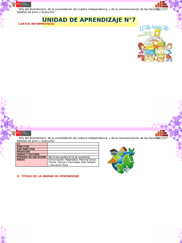 1º Grado Unidad 7 - 2024 | PDF