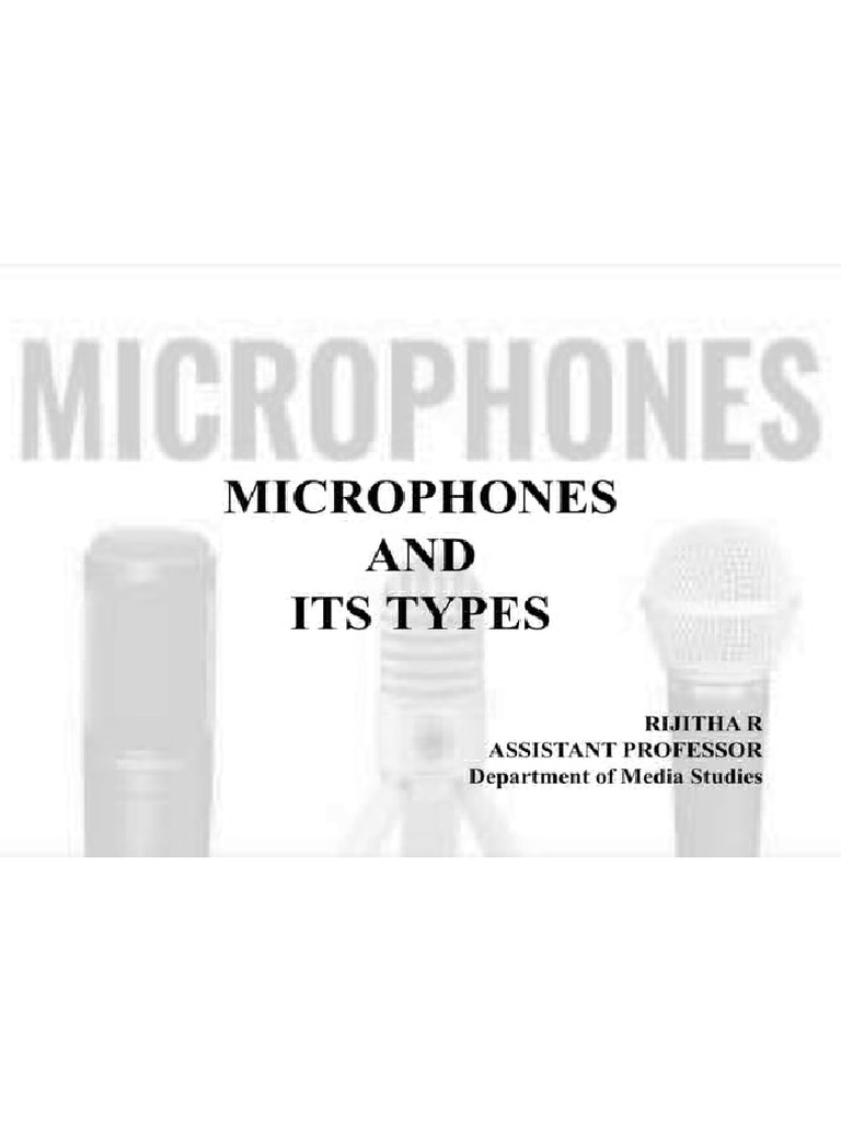 Microphone PDF | PDF