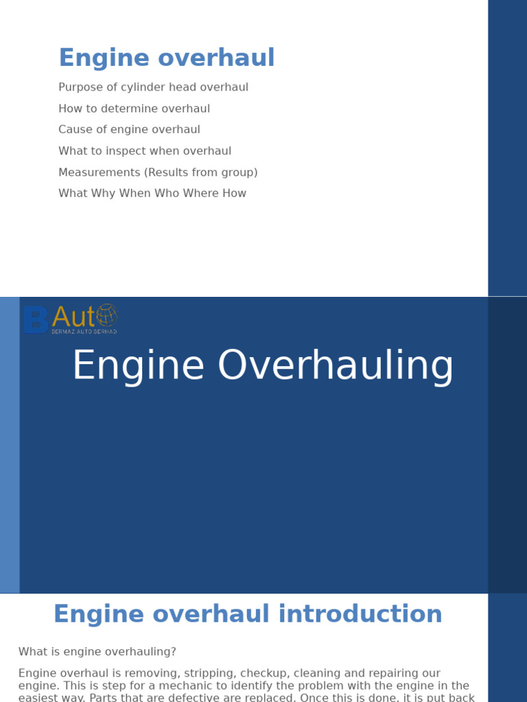 Engine Overhaul | PDF