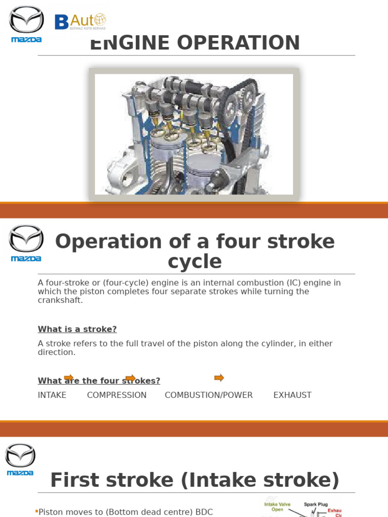 Engine operation (4 stroke engines) | PDF