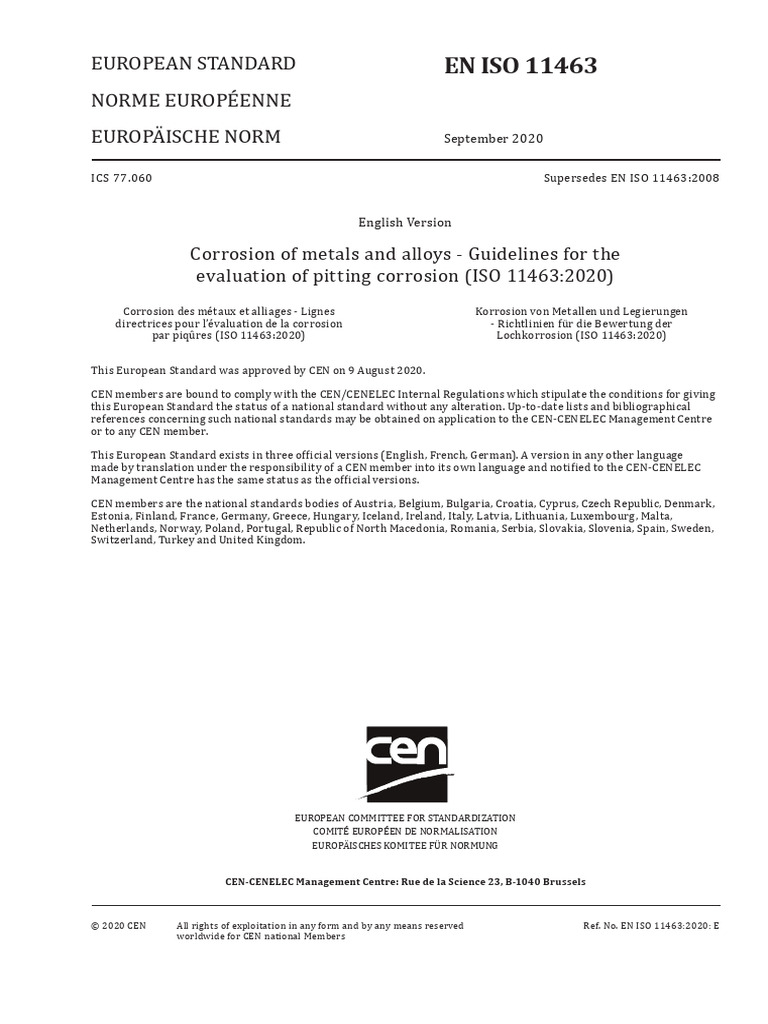En Iso 11463 - 2020 | PDF