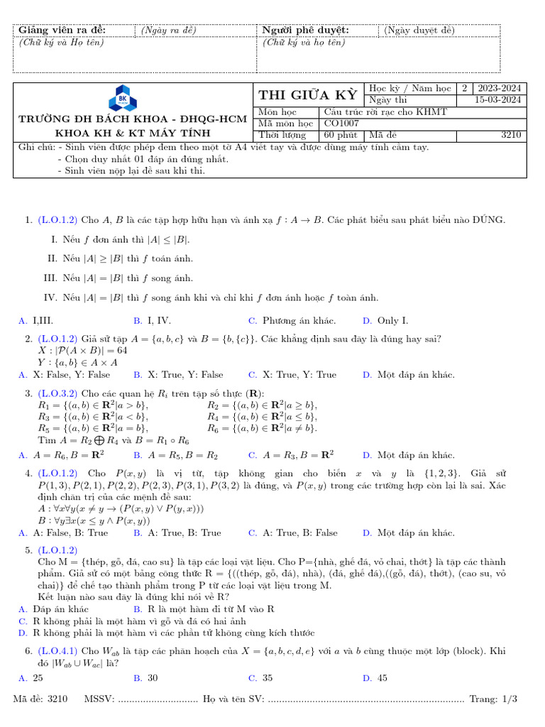Midterm CTRR HK232 VIE | PDF