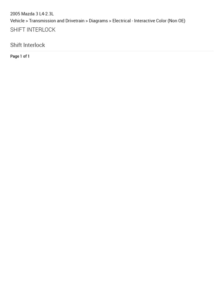 Shift Interlock (Transmission and Drivetrain) | PDF