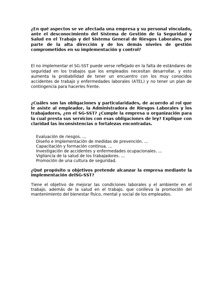 Actividad 1 SST | PDF