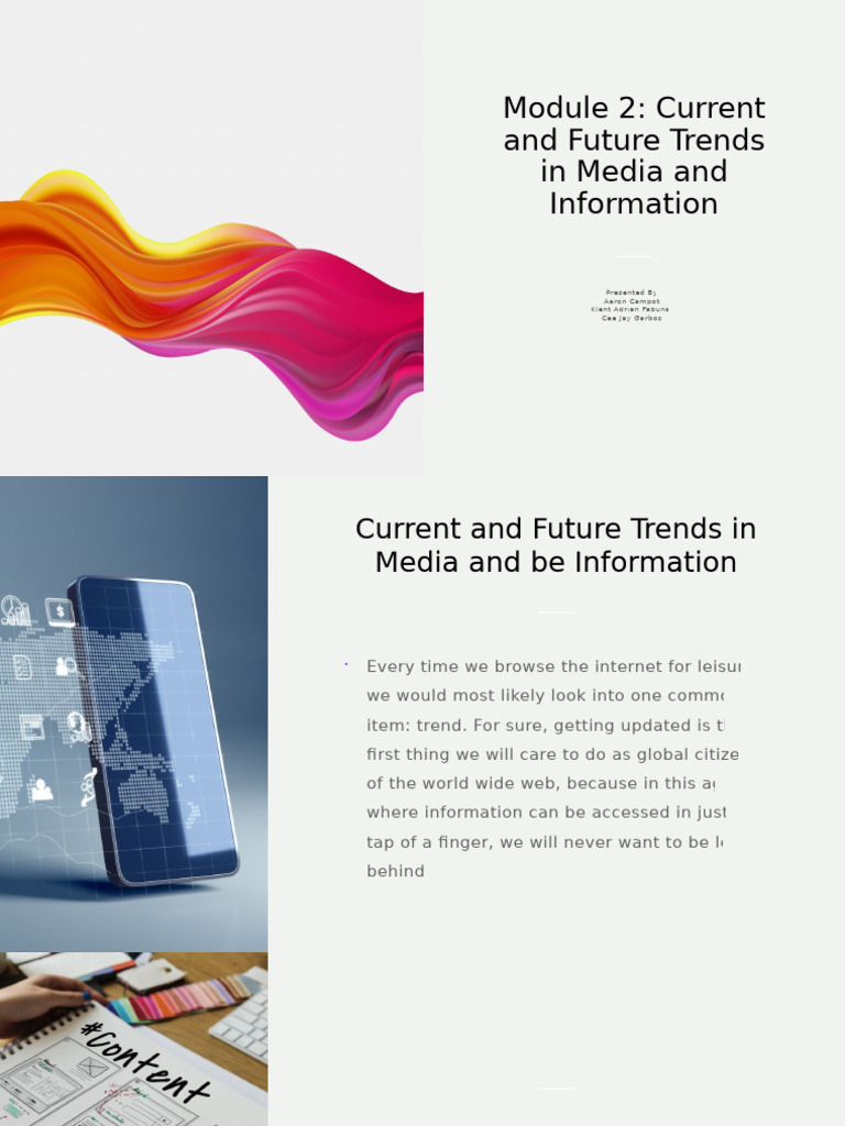 MIL Module 2 Current and Future Trends in Media and Information | PDF