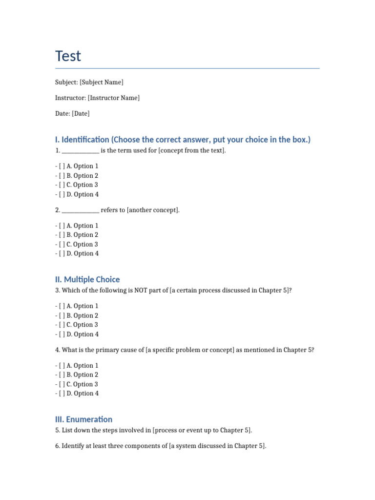 Generated Test | PDF