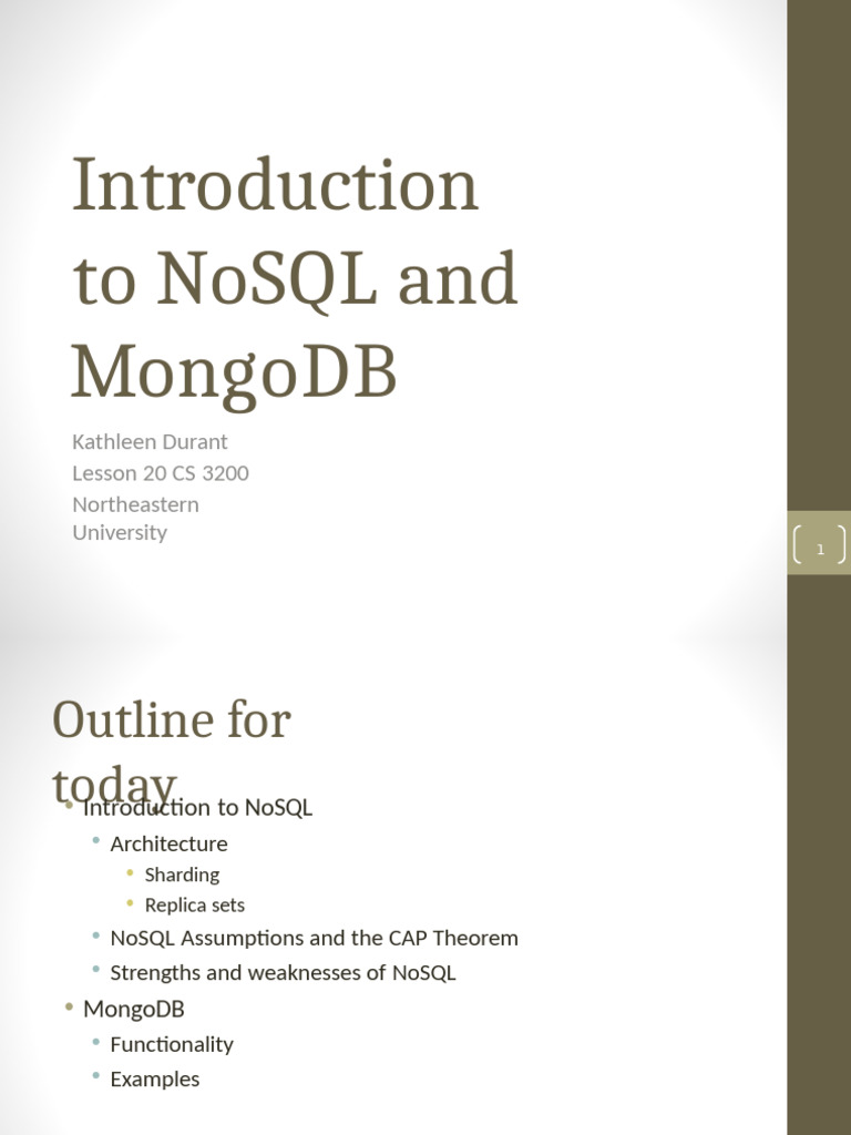 20 NoSQLMongoDB | PDF