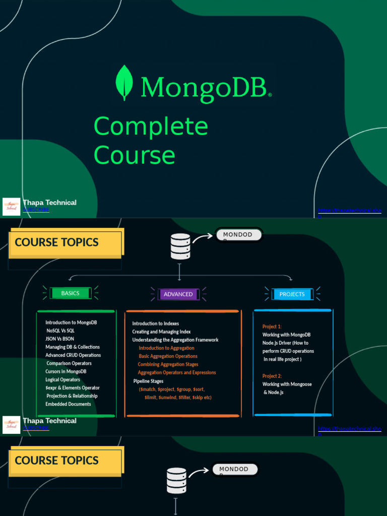 MongoDB Course Notes | PDF