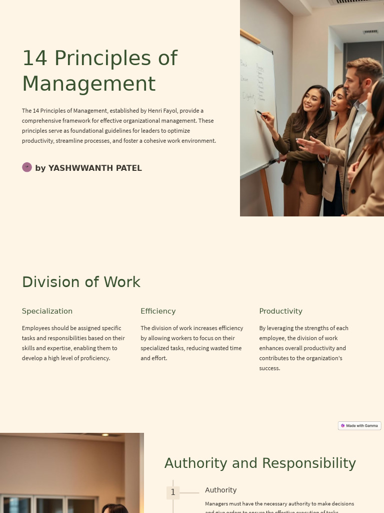 14 Principles of Management | PDF