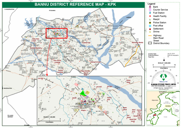 Bannu District Reference Map | PDF