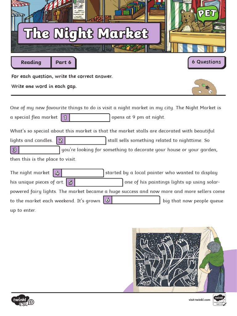 T e 1719936562 b1 Reading Part 6 The Night Market Ver 1 | PDF