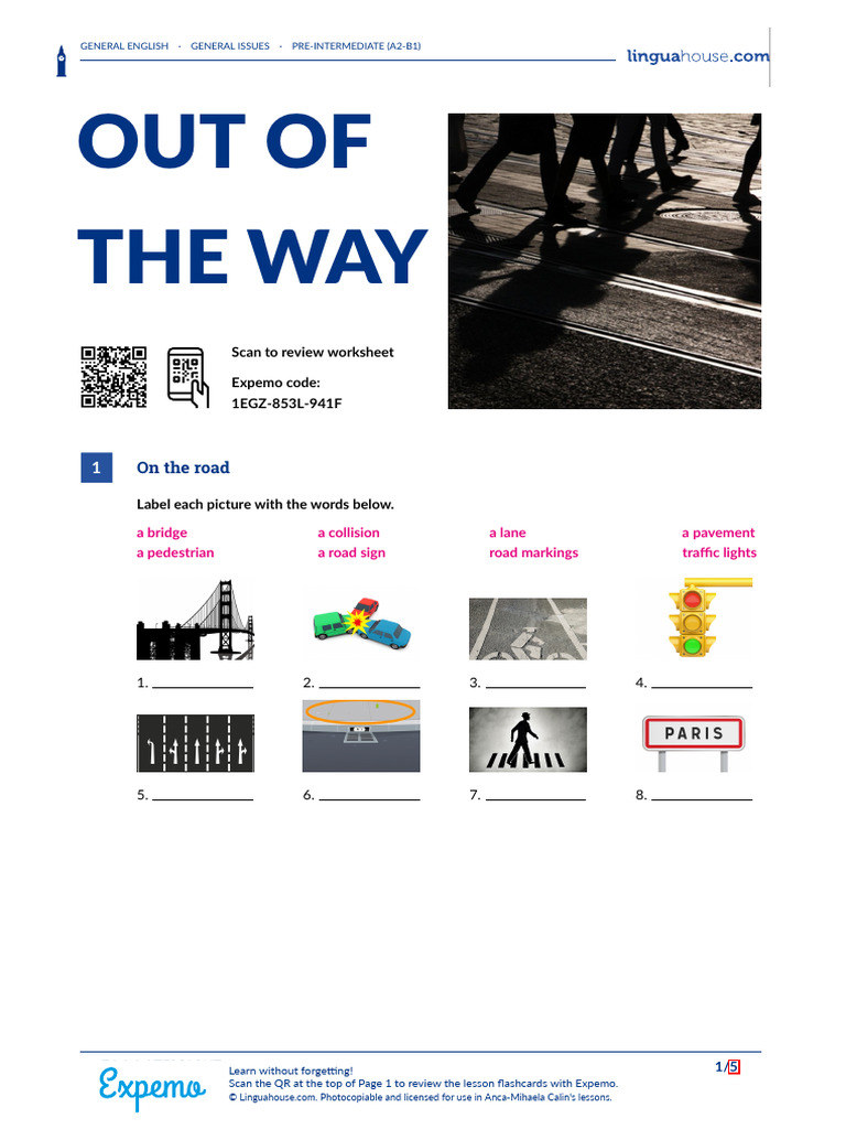 Out of The Way British English Teacher A2 B1 | PDF