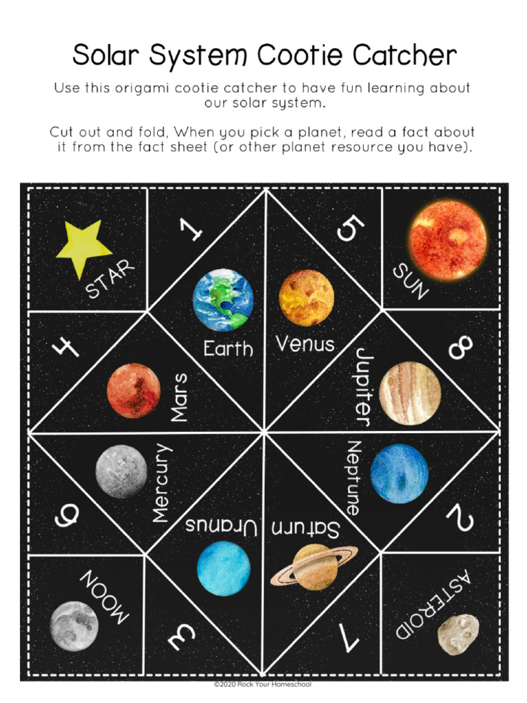 Solar+System+Cootie+Catcher+++Fact+Sheets | PDF