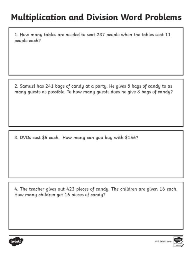 US2 M 423 Differentiated Multiplication and Division Word Problems ...