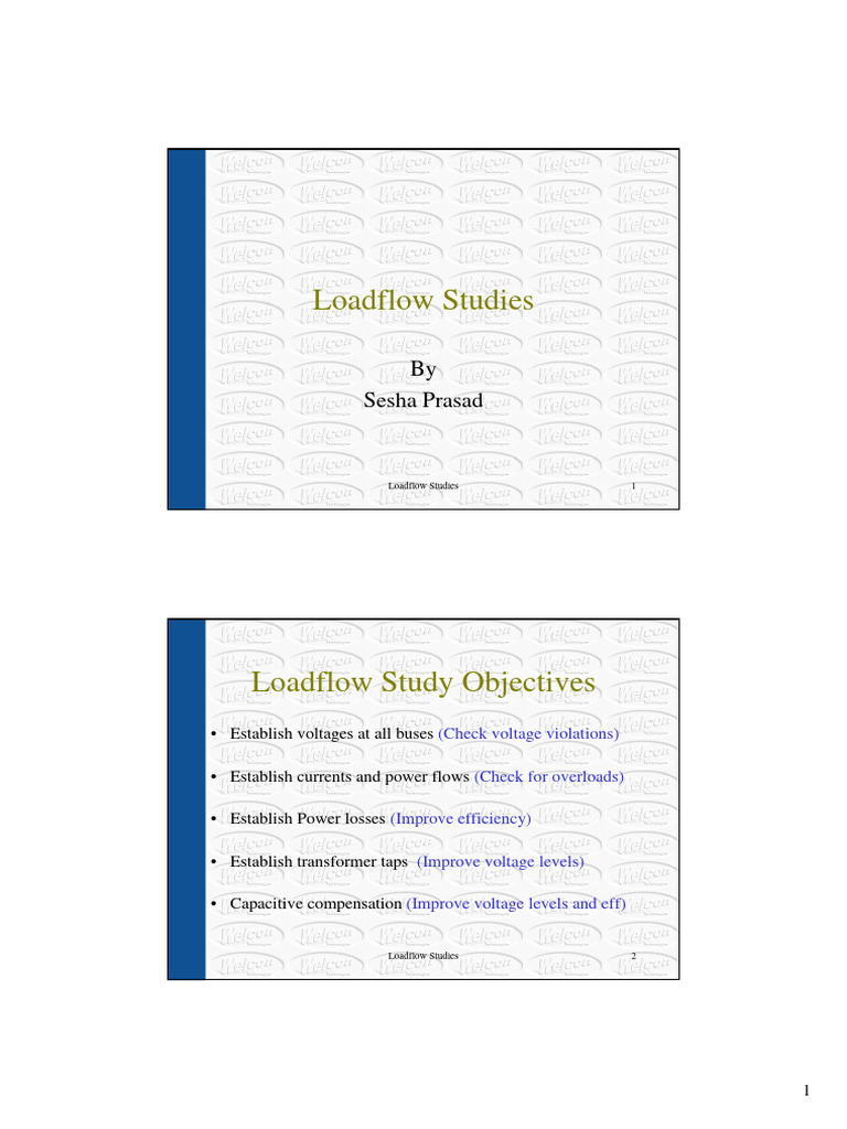 PDF - Day 1 - L3 - Loadflow Studies | PDF