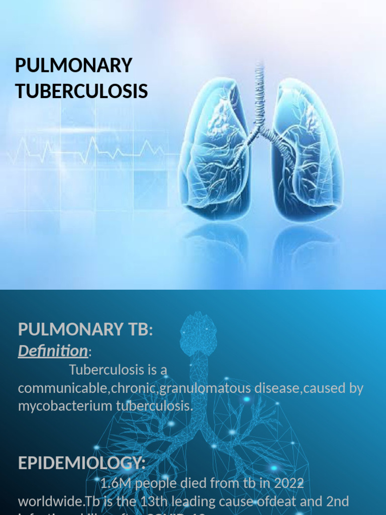Pulmonary Tuberculosis | PDF | Tuberculosis | Medical Specialties