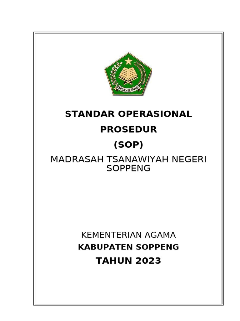 Kumpulan Sop Mtsn Soppeng - 2020 | PDF