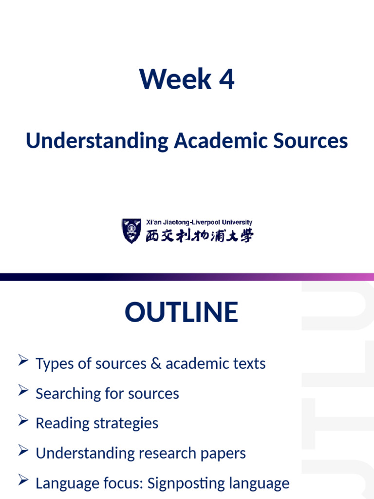 Week 4 Understanding Academic Sources | PDF