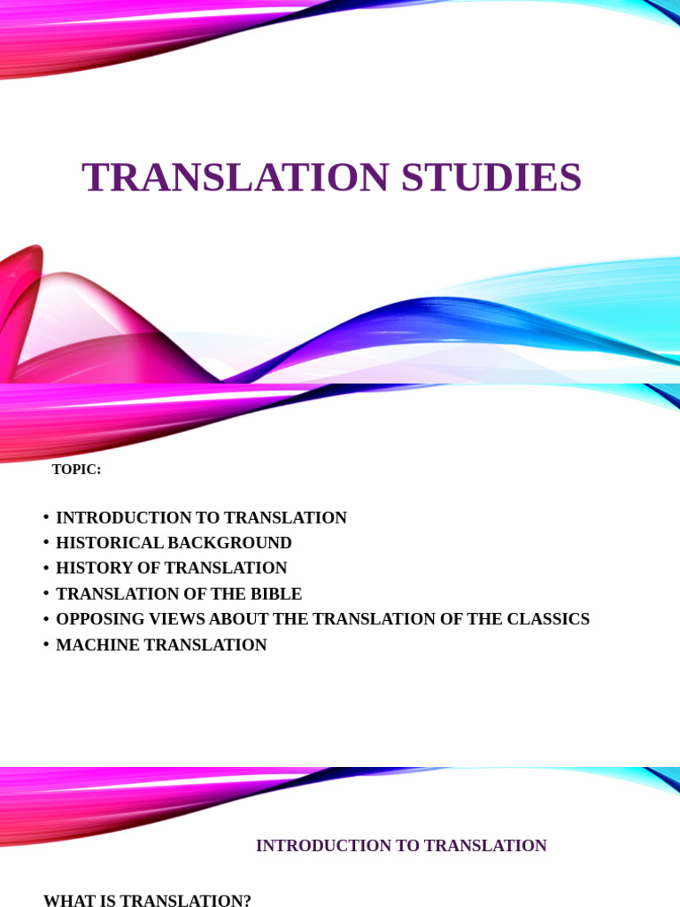 Overview of Translation Studies | PDF | Translations | Foreign Language ...