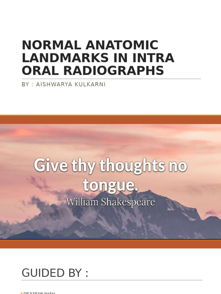 Normal Anatomic Landmarks | PDF