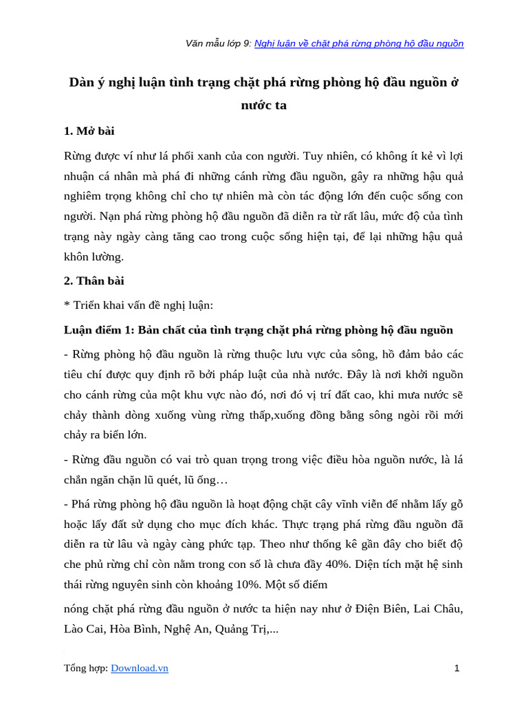 Nghi Luan Ve Tinh Trang Chat Pha Rung Phong Ho Dau Nguon | PDF