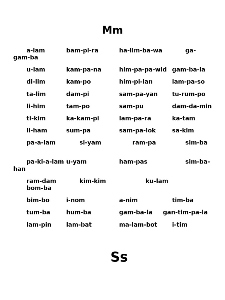 BABASAHIN (With Marungko Sound) | PDF