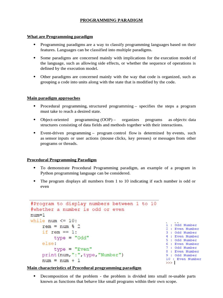 Programming Paradigm | PDF