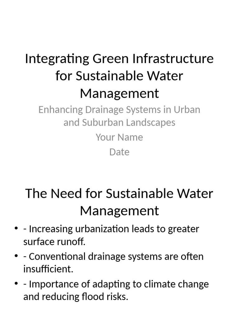 Green Infrastructure Presentation | PDF