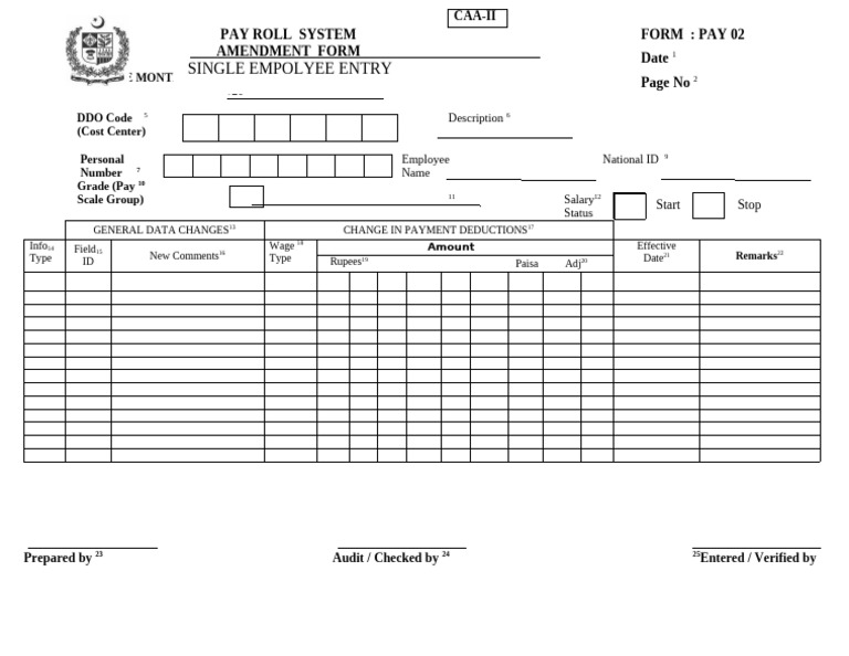 FO II Form AG Sindh | PDF