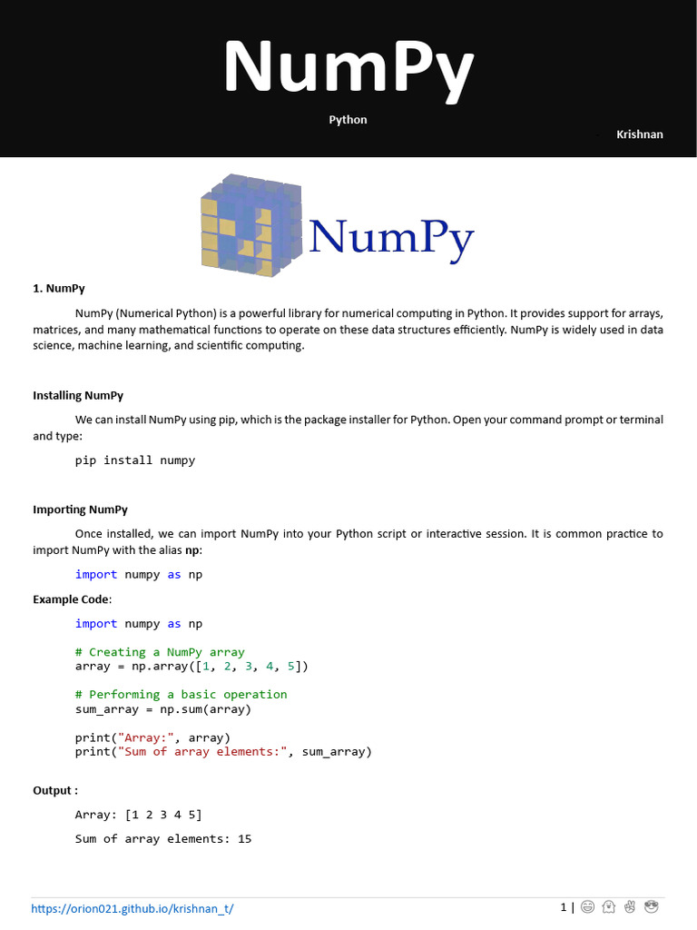 0 Numpy | PDF