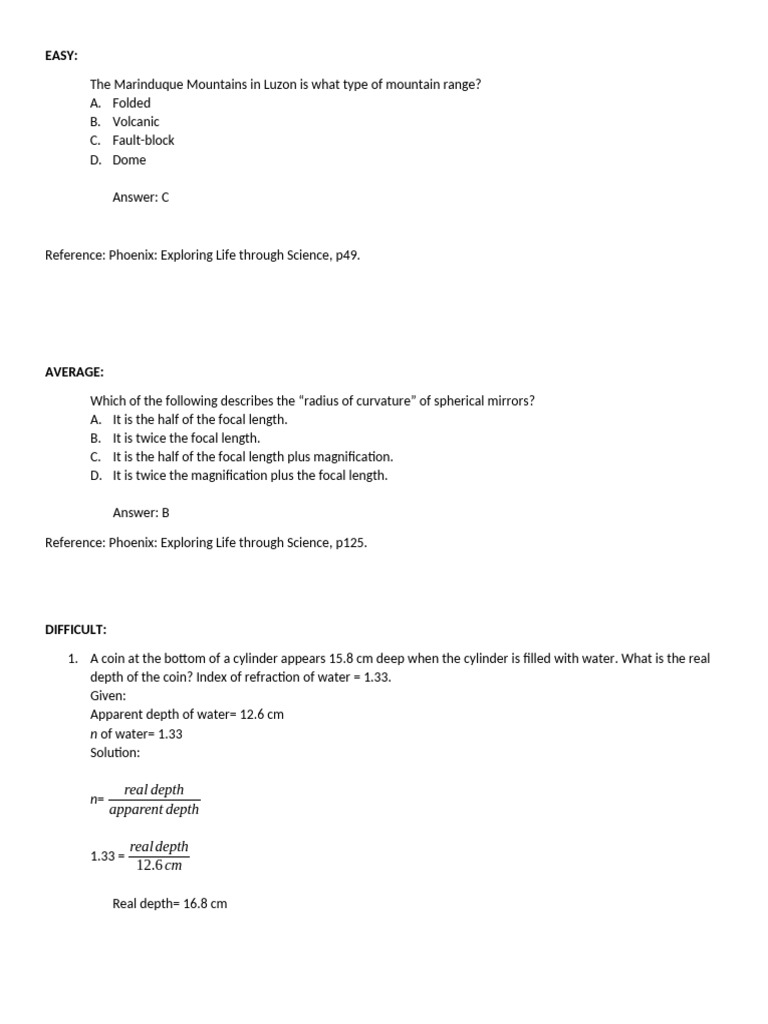 Quiz Bee | PDF