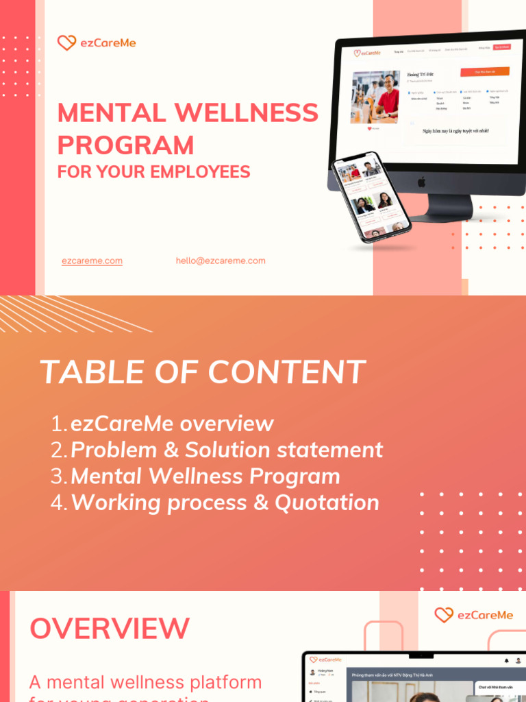 ezCareMe_Mental Wellness Program proposal (English) | PDF