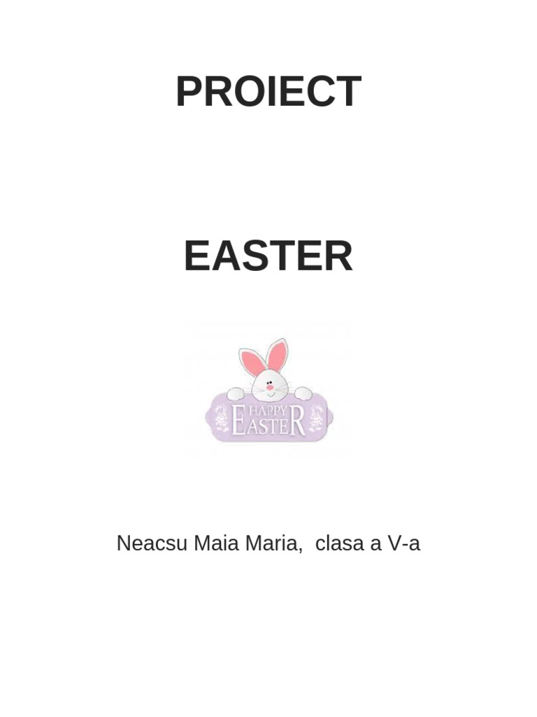 Proiect Paste Engleza | PDF