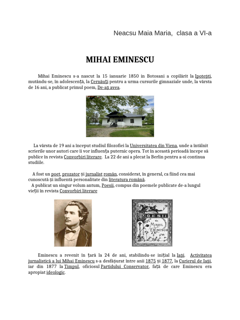 Mihai Eminescu | PDF