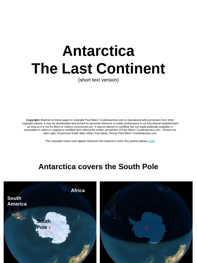 Antarctica English Simple Text | PDF