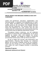 Closing Program Brigada Eskwela Script 2022 | PDF
