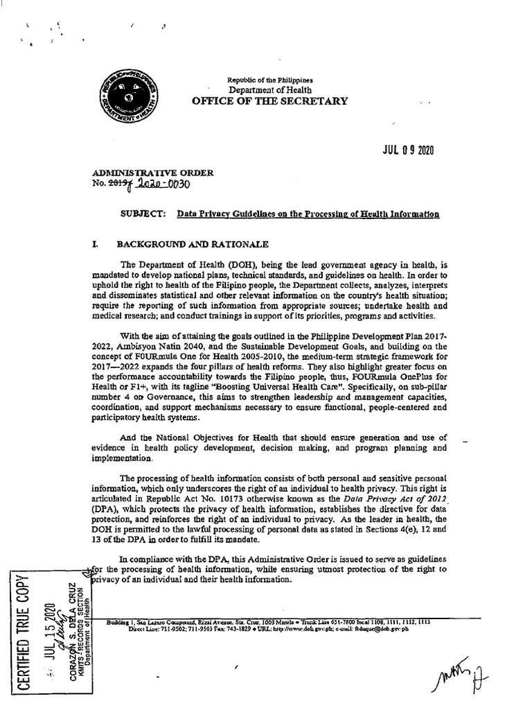 DOH-AO-No-2020-0030 | PDF