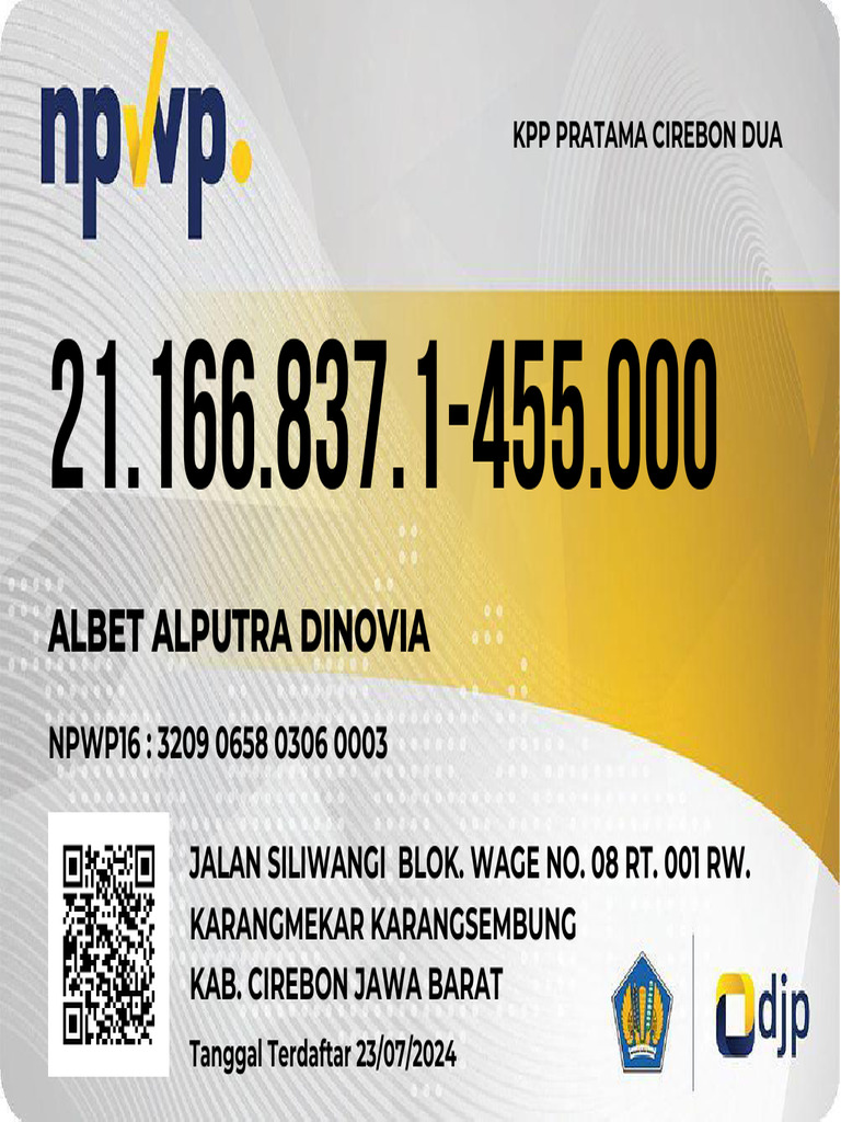 240113279522NPWP | PDF