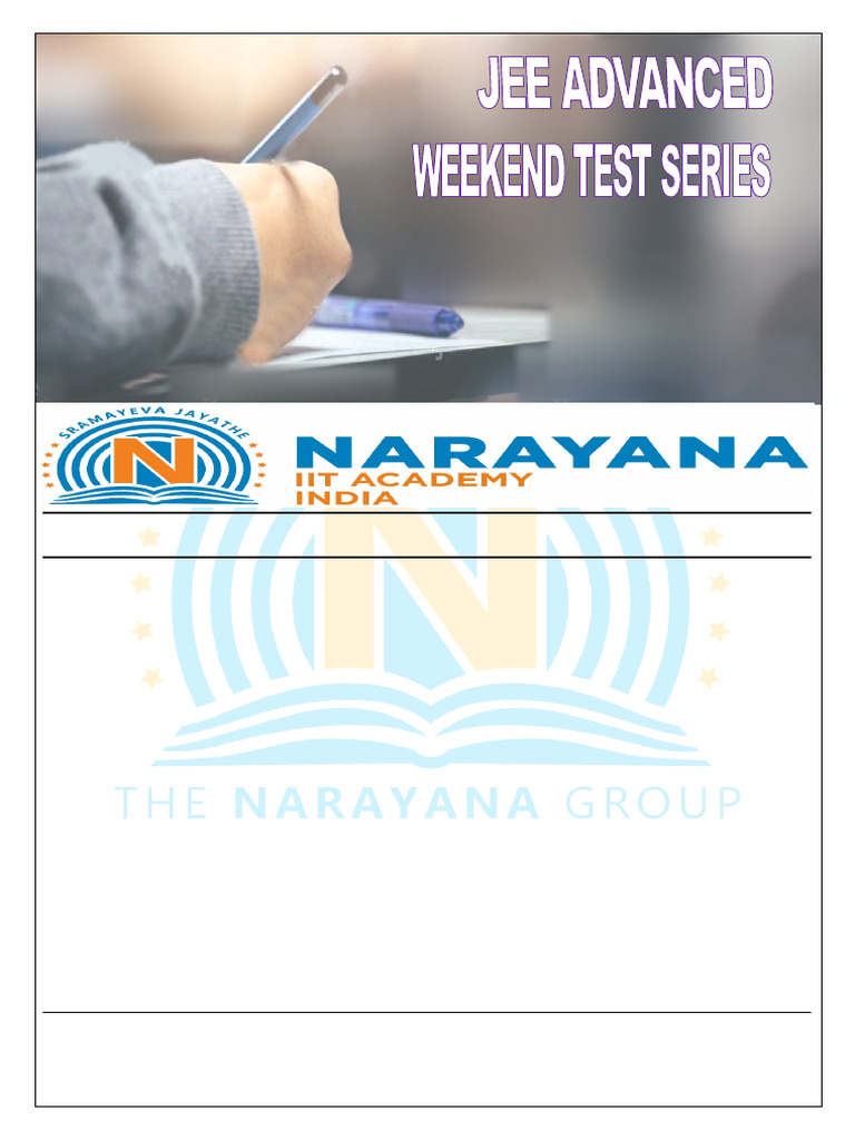 09-07-23 - SR - Iit - Star Co-Sc (Model-B) - Jee Adv - 2020 (P-I) - Wat-46 - QP | PDF