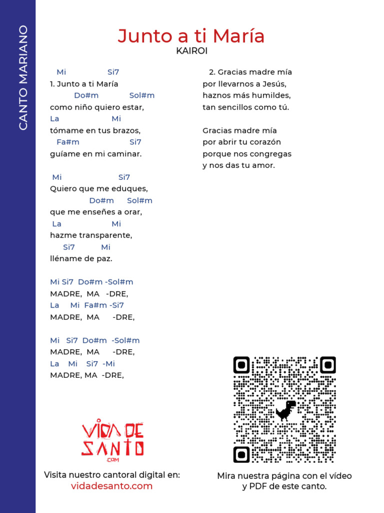 Junto A Ti Maria Letra y Acordes | PDF