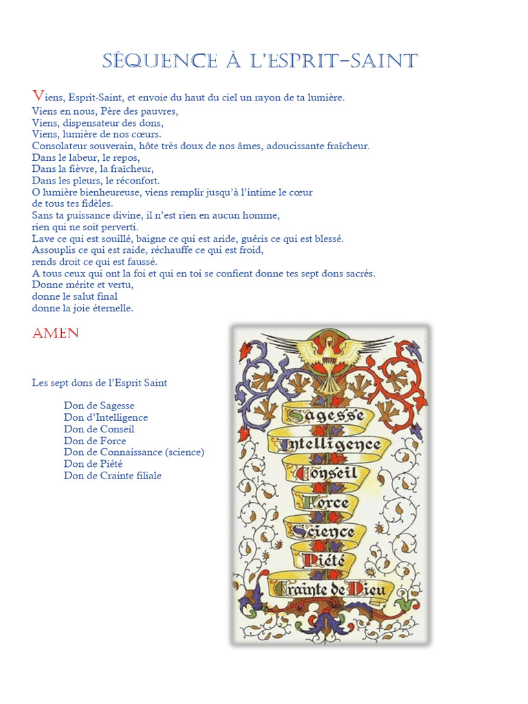 Sequence À L'esprit Saint | PDF