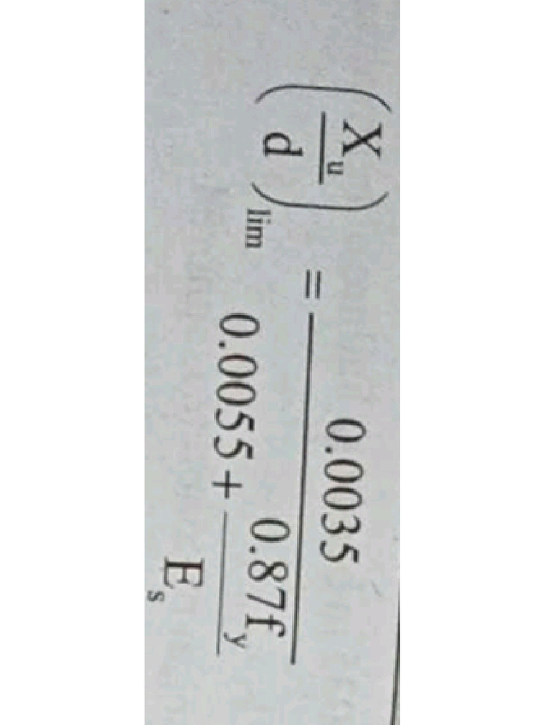 Limit Depth of Neutral Axis | PDF