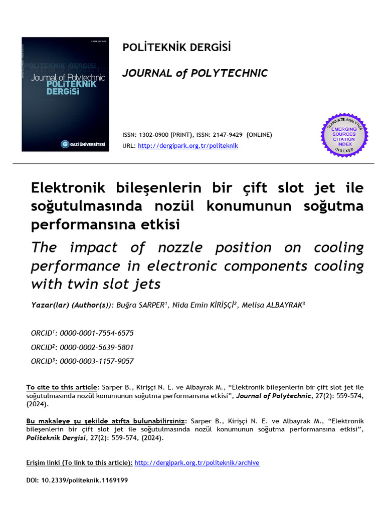 The Impact of Nozzle Position On Cooling Performance in Electronic ...