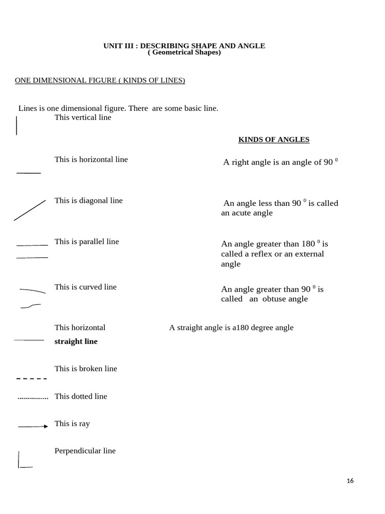 Unit 3. Describing Shape and Angle | PDF